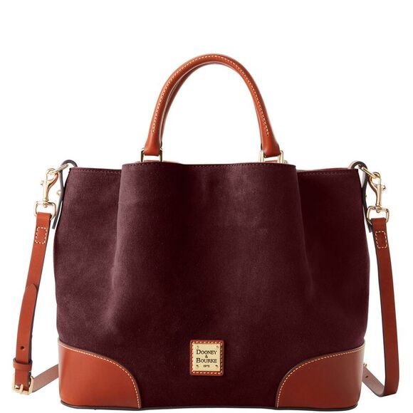 Dooney & Bourke | Bags | Dooney Bourke Suede Brenna Wine | Poshmark